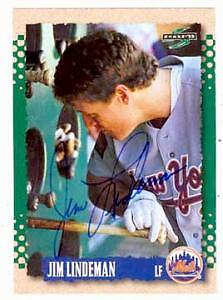 Jim Lindeman autographed Baseball Card (New York Mets) 1995 Score #216 ...