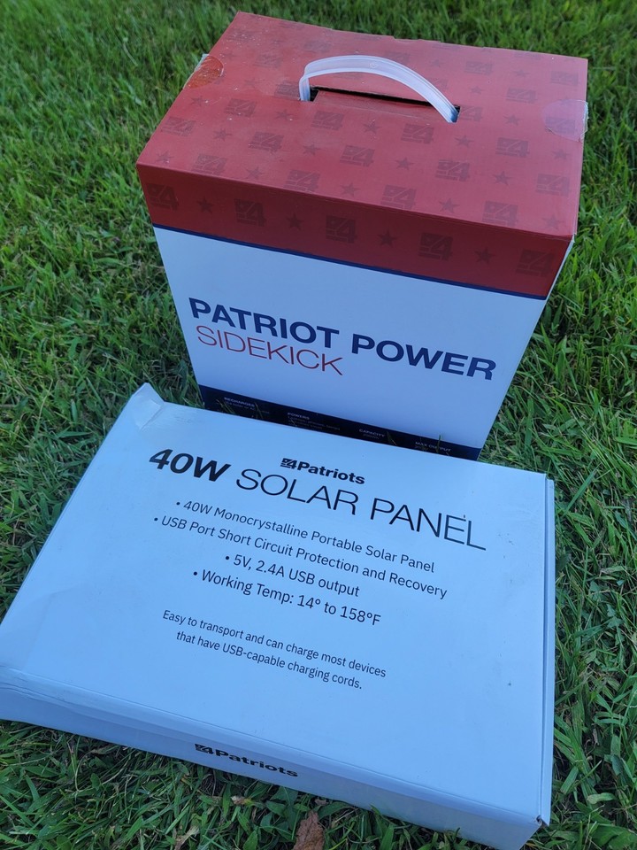 4Patriots Power Sidekick 300W Solar Generator 40W Solar Panel EUC In ...