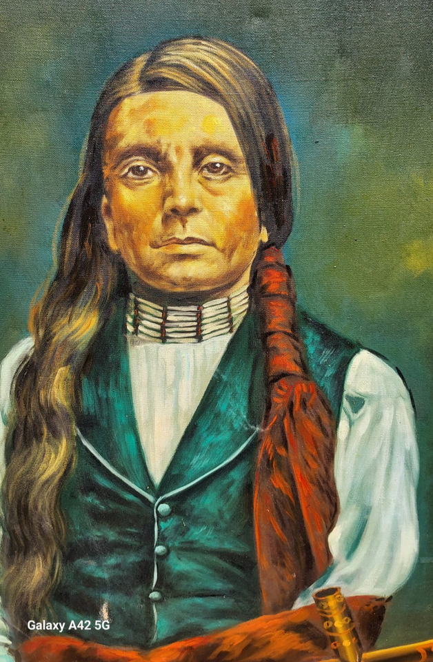 Native AMERICAN oil Painting Signed 1950 B. Simpson 24 x 36 | eBay
