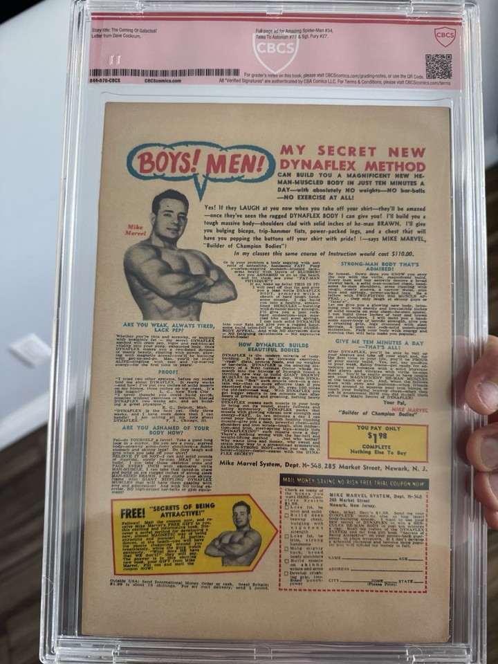 Fantastic Four #48 CBCS 5.5 OWW 1st App Silver Surfer Signed by Stan ...