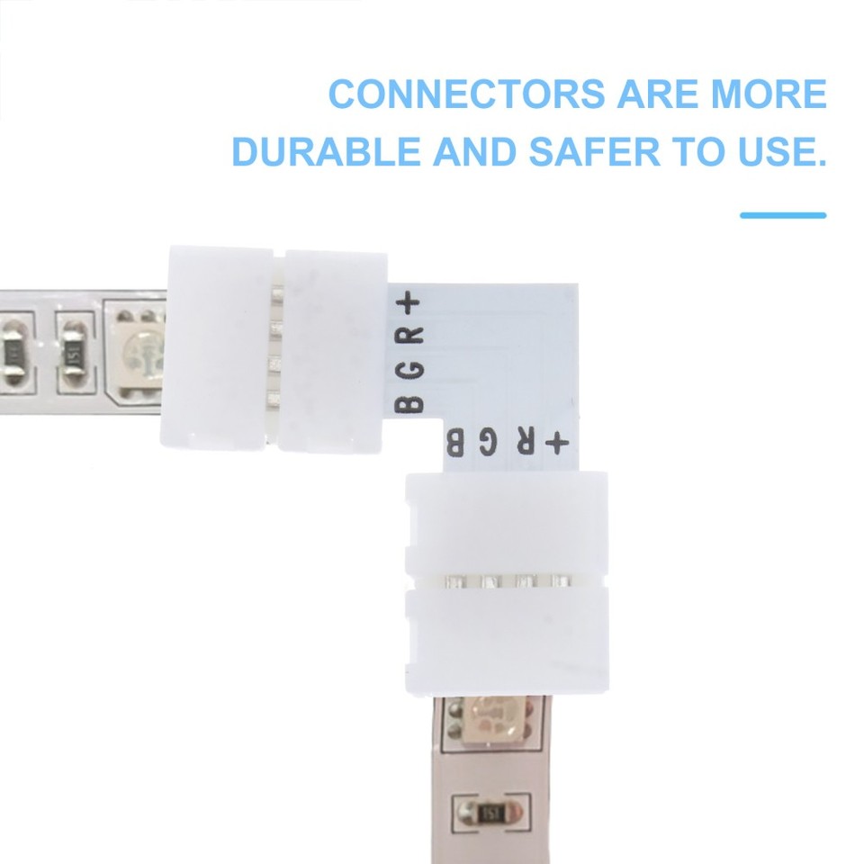 LED Strip Connectors Kit 40 Pieces 4 Pin LED Strip Light Connectors Set ...