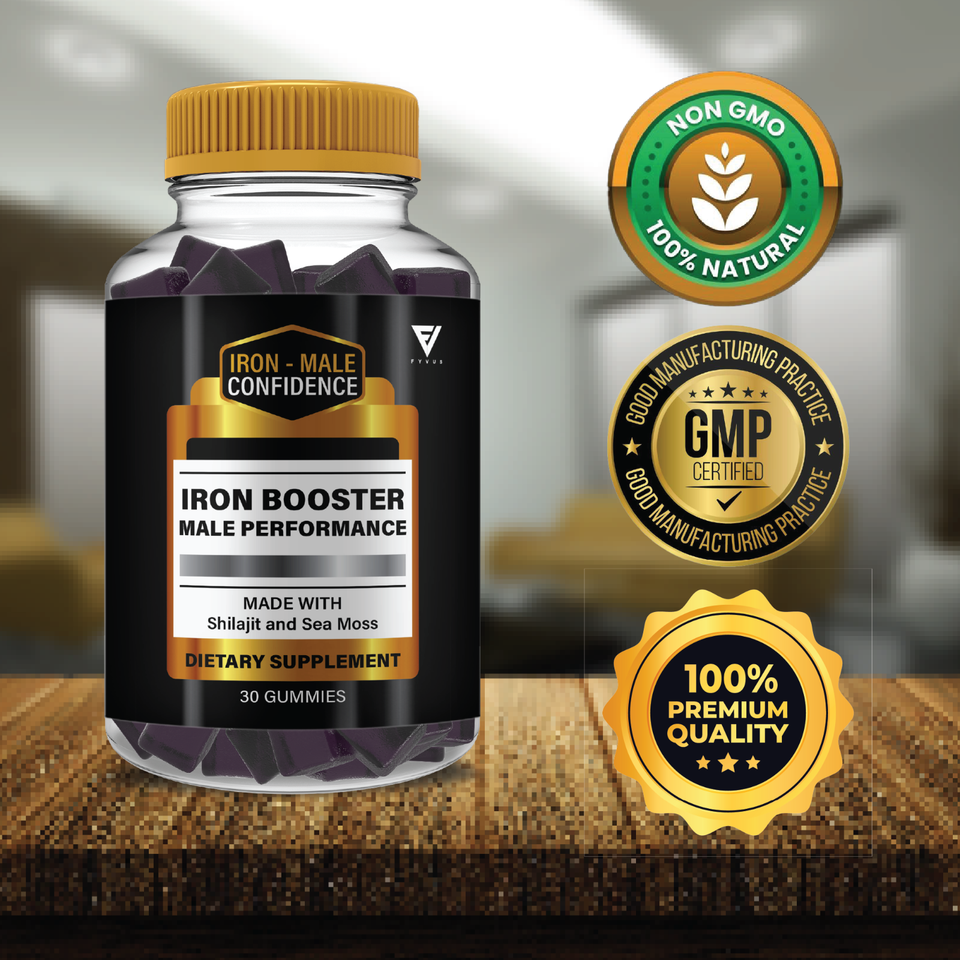 (5 Pack) Iron Booster Male Performance, IronBooster Advanced (5 Month ...