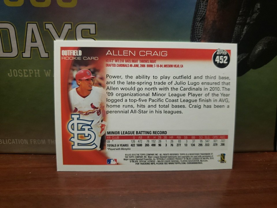2010 Topps - #452 Allen Craig (RC) Cardinals | eBay