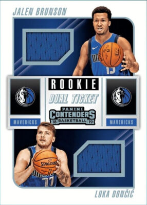 2018 Panini Rookie Dual Ticket Patch #RD-LJ RARE DONCIC BRUNSON RC ...