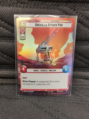 Star Wars Unlimited SoR Guerilla Attack Pod 411 Common Hyperspace Foil ...