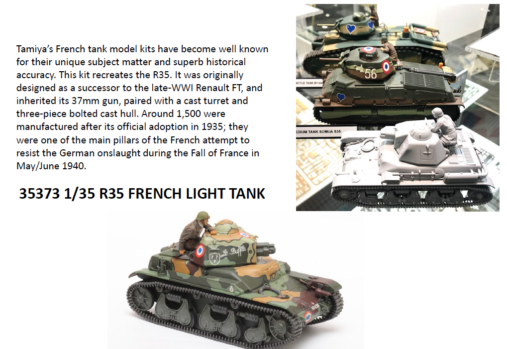 Tamiya 35373 French Light Tank R35 1:35 Plastic Model Kit | eBay