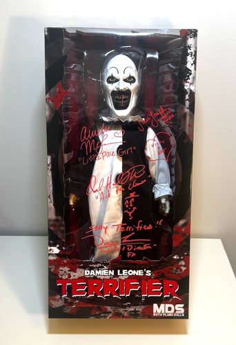 SIGNED Terrifier Art The Clown Mezco Doll Signed 4X by Clown, Director ...