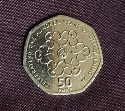 2010 Rare Girl Guides Girl guiding 100th Anniversary 50p Coin ...
