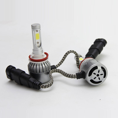 2X Car H8 H9 H11 6000K 36W HID LED Headlight Light Kits C6 Cob LED Lamp ...