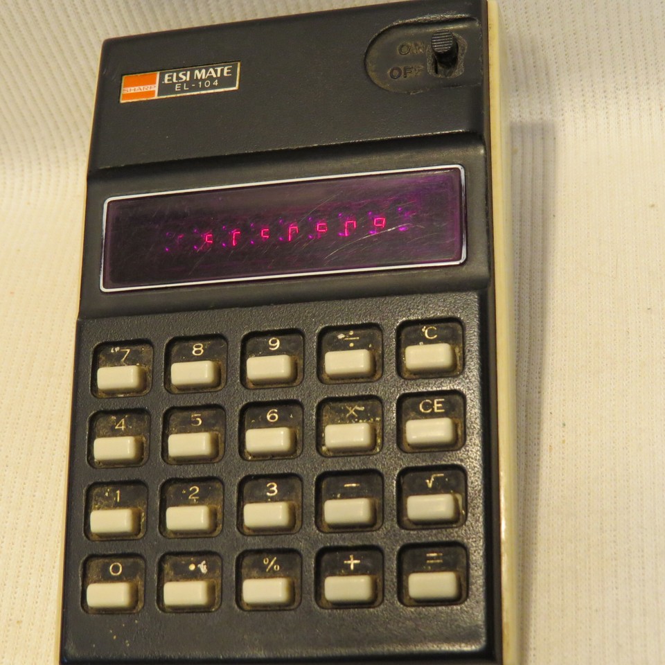 RARE Vintage SHARP ELSI MATE EL-104 Calculator WORKING! 1970s Retro ...