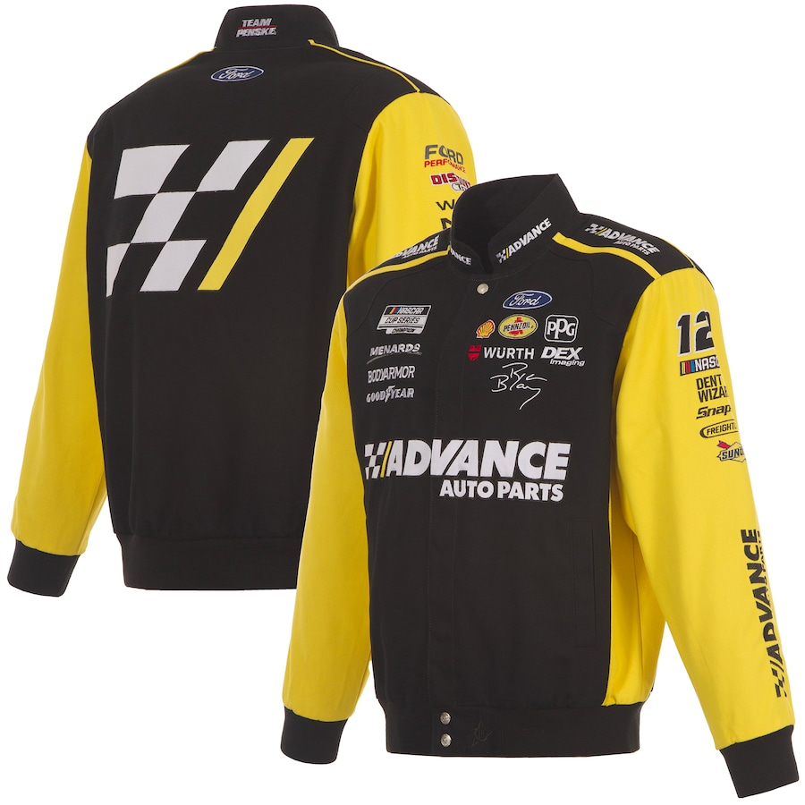 Ryan Blaney 2024 JH Design #12 Advance Auto Parts Uniform Twill Jacket ...