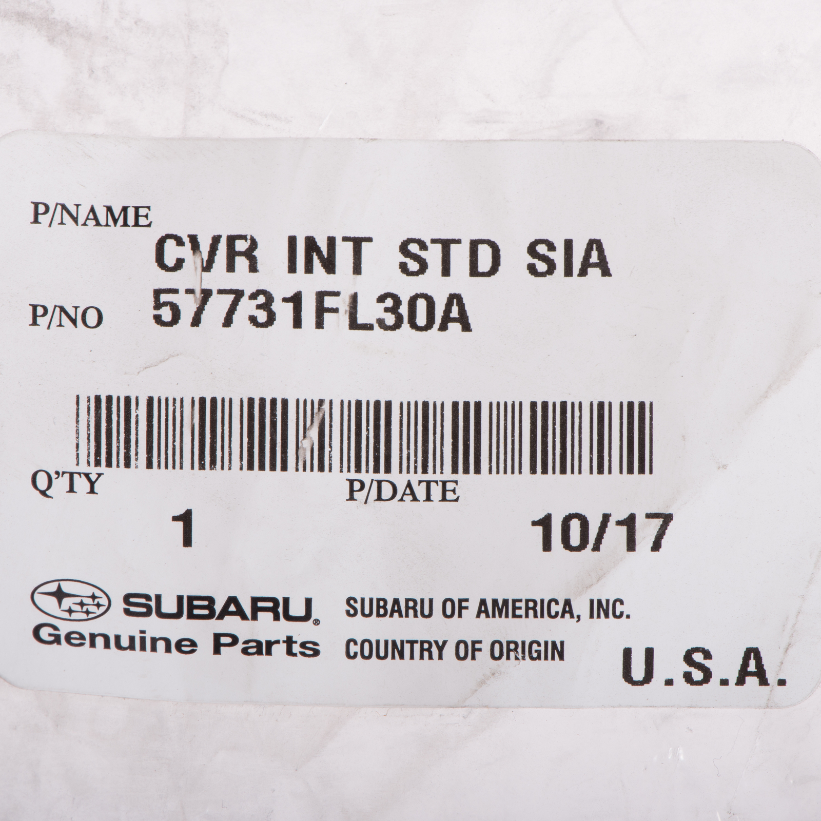 OEM 2017-2019 Subaru Impreza Front Bumper Lower Grille Intake Cover ...