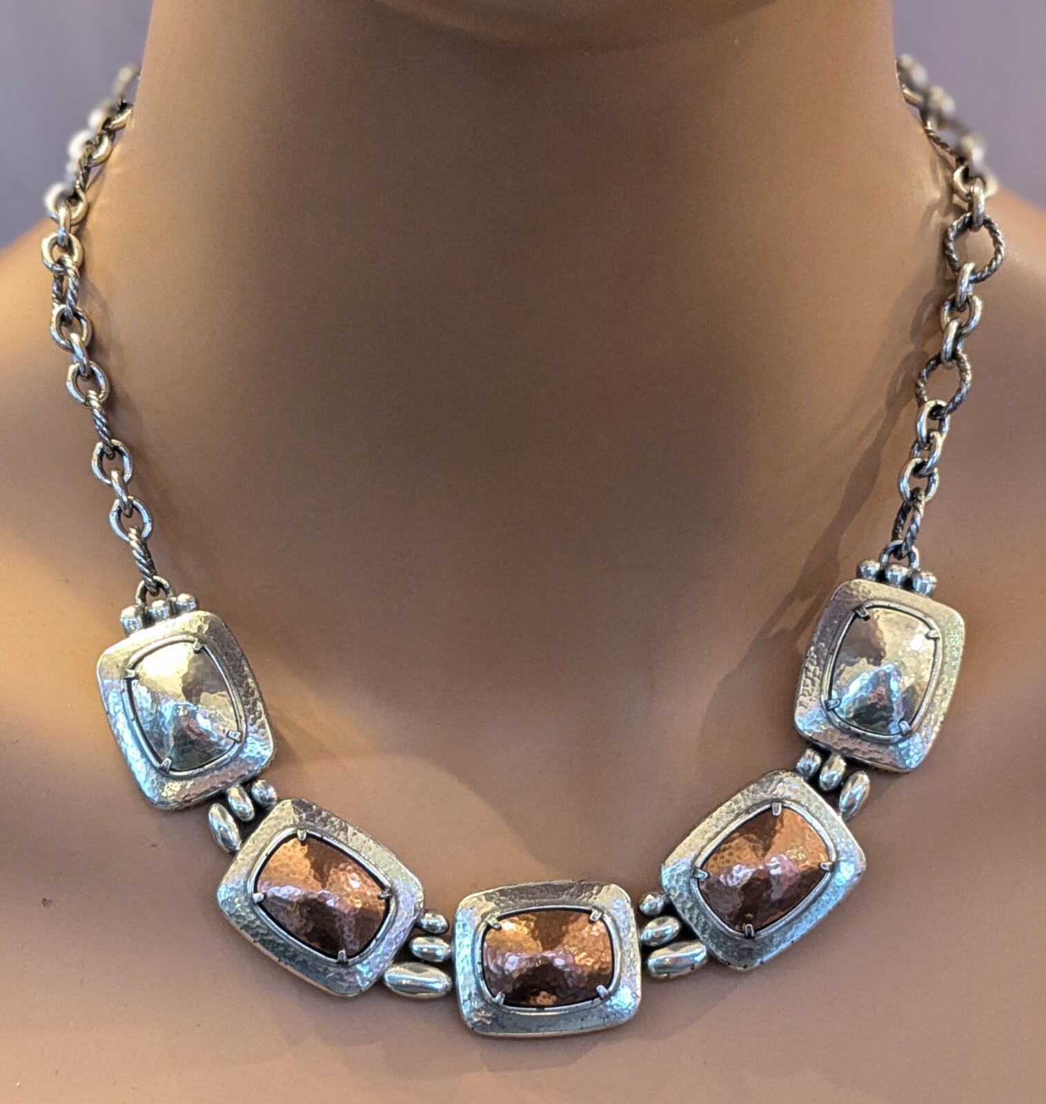 Brighton Balanced Your True Color Silver Copper Collar Necklace | eBay