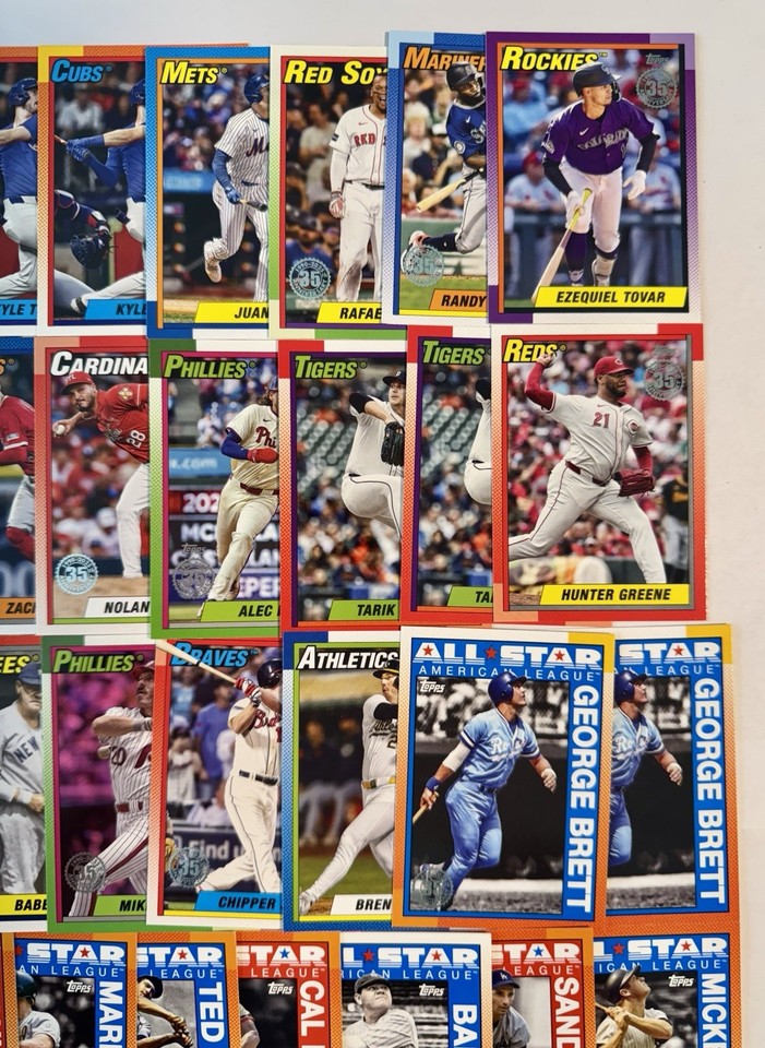 2025 Bowman Chrome 96 Card Lot Reptilian Refractors, Die Cut ROY, 1990s ...