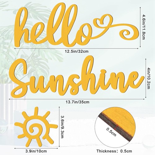 Unittype 3 Pieces Welcome Sign for Front Door Rustic Wooden Hello ...