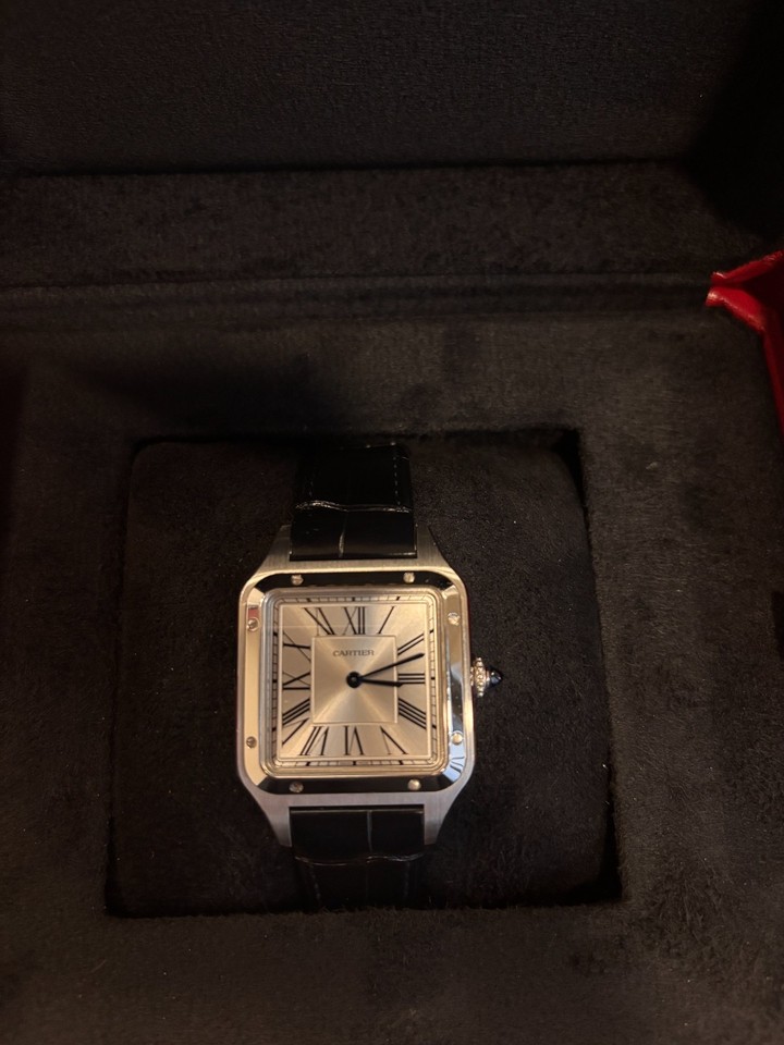 Cartier Santos-Dumont Large Excellent Condition Box, Papers, Warranty ...