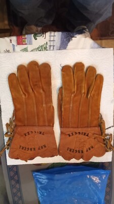 Roy Rogers 1950's child's brown leather/suede gloves Size 6 | eBay