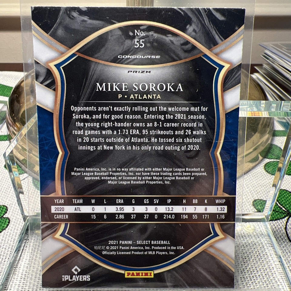 Mike Soroka #55 Pitcher 2021 Panini Select Scope Prizm Atlanta ...