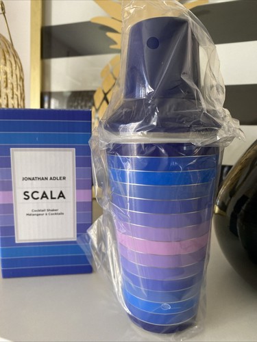 Jonathan Adler Cocktail Shaker Barware Drinks Scala Purple Blue Pink ...