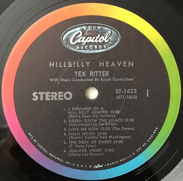Tex Ritter - Hillbilly Heaven (LP, Album, Jac) VG - 3367254807 | eBay