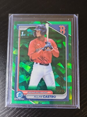 2023 Bowman Chrome 1st Green Sapphire Refractor /99 Allan Castro BCP-14 ...
