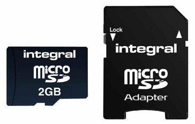INTEGRAL - 2GB MicroSD Memory Card with SD Adaptor 5039014162201| eBay
