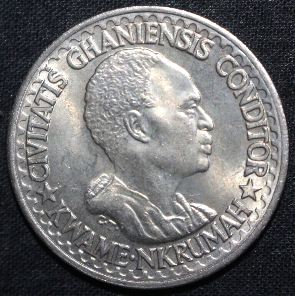 Ghana 25 Pesewas Coin 1965 KM# 10 Africa Nkrumah Star Twenty-Five | eBay