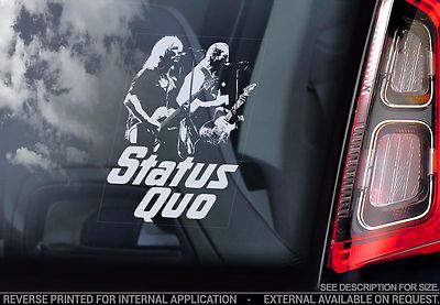 Status Quo - Car Window Sticker - UK English Rock Band Decal Sign Art ...