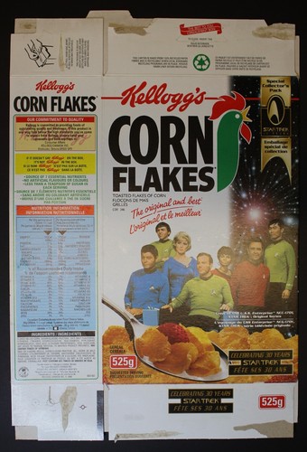 Vintage Cereal Box, CORN FLAKES - STAR TREK, 1996, Kellogg's, CANADA | eBay