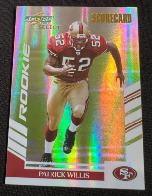 PATRICK WILLIS 2007 Score Select Scoreboard #378 Rookie Card RC #005/ ...
