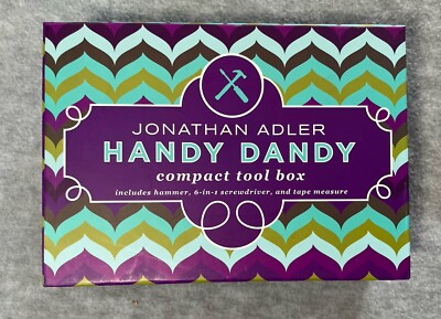 Jonathan Adler Handy Dandy Compact Tool Box Kit Colorful Mod Hammer ...