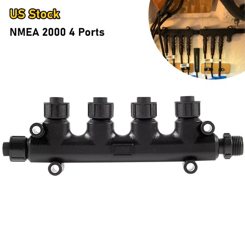NMEA 2000 (N2k) 4-Port Multiport T-Connector For Garmin Lowrance Simrad ...