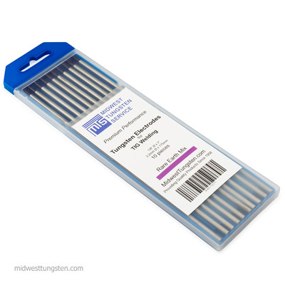 TIG Welding Tungsten Rod Electrodes Rare Earth Blend 1/8” x 7” (Purple ...