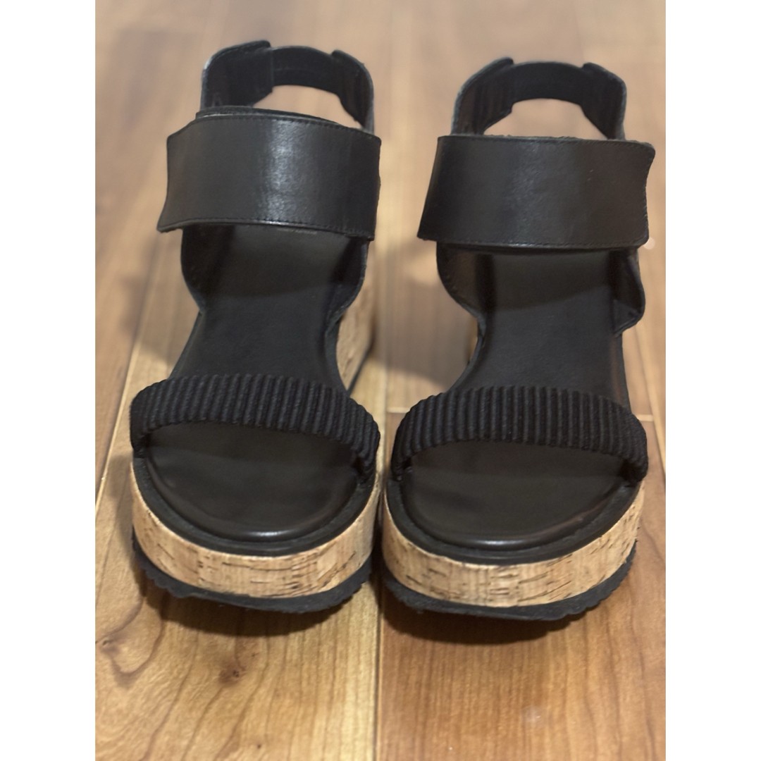 USED WEDGE SANDALS BLACK PLEATSPLEASE PLATFORM GOOD R… - Gem