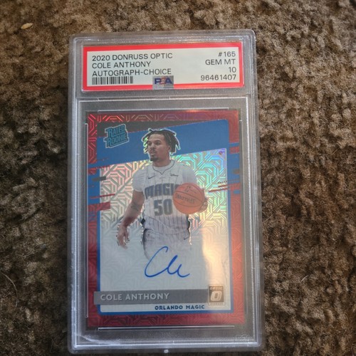 2020 Cole Anthony Rated Rookie Red Prizim on card Autograph gem 10 | eBay