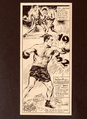1952 Boxing Magazine Art Rocky Marciano Gavilan Turner Artist Ted ...
