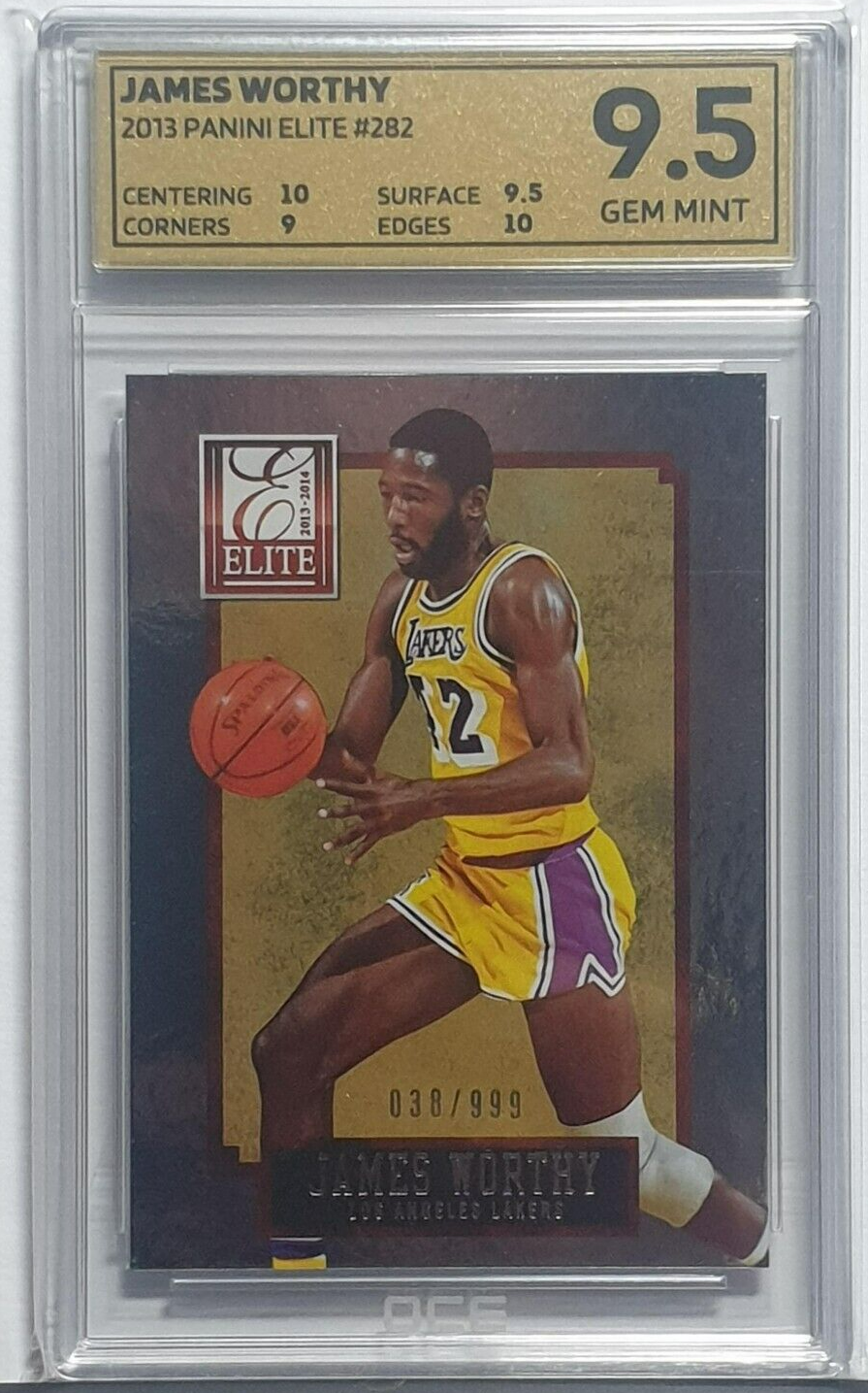 2013 Panini Elite James Worthy Card #ed/999 - Los Angeles Lakers - OCE ...