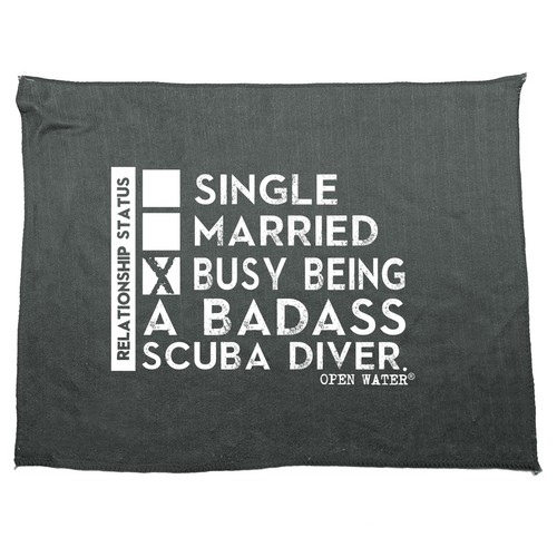 Ow Relationship Status Badass Scuba Diver Funny Novelty Diving Sports ...