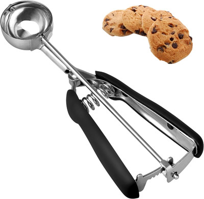Cookie Scoop, Small Ice Cream Scoop, 2 Tbsp/ 30Ml/ 1Oz, 18/8 Stainless ...