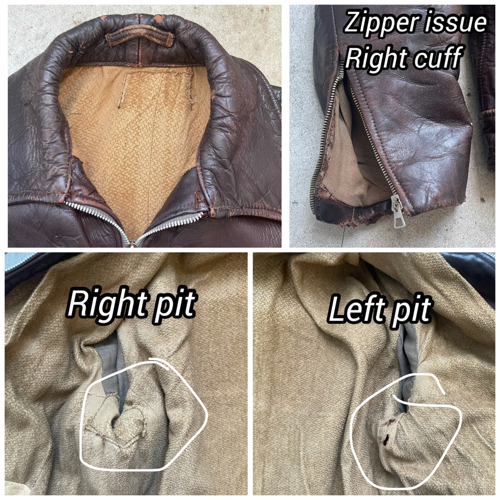 WWII Luftwaffe Horsehide Jacket Cyclist Moto Biker 40… - Gem