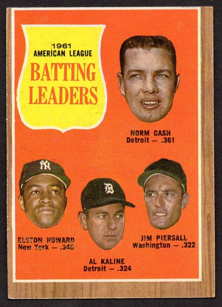 1962 Topps #51 AL Batting Leaders Al Kaline, Norm Cash - VG/EX | eBay
