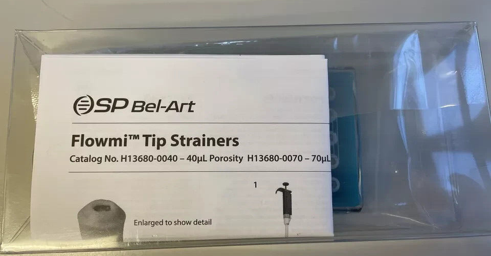 SP Bel-Art Flowmi 40 Micron Cell Strainers /1000 Microliter Pipette ...