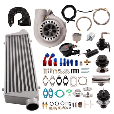 GT35 GT3582 600HP Turbo Kit BOV +Intercooler+Oil Line For Honda Civic ...