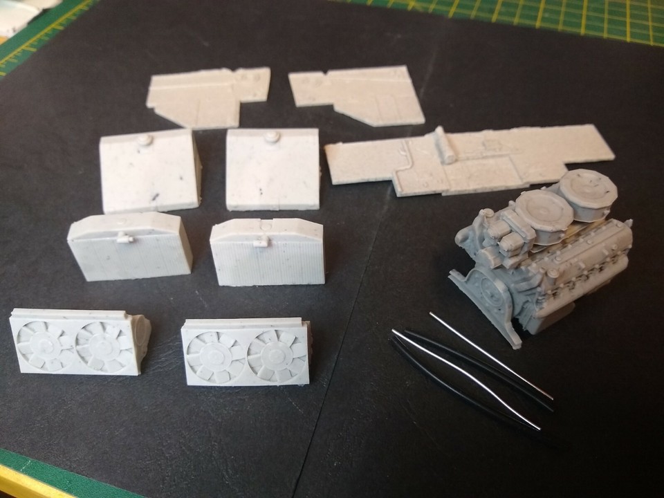 1:25 1/25 full engine bay set with Maybach HL210 engine for Tamiya ...