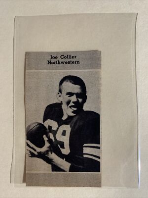 Joe Collier Northwestern Wildcats 1953 College Football Pictorial Panel ...