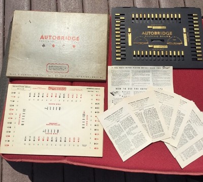 Vintage AutoBridge Game Original Box One Person Solitaire Bridge Game ...