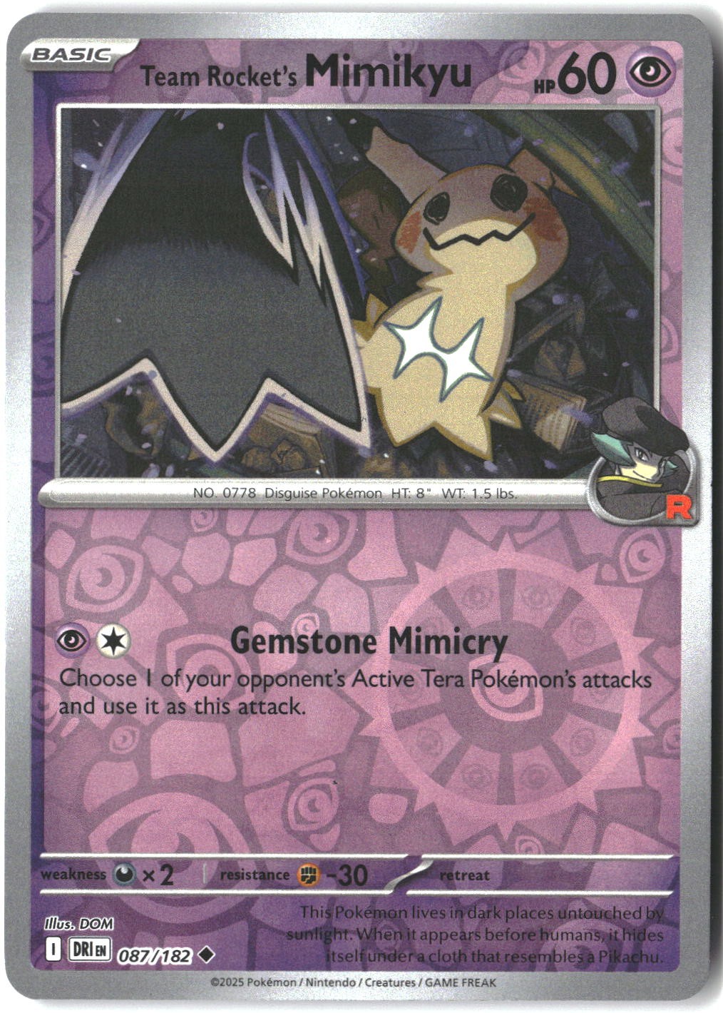 Team Rocket's Mimikyu 2025 Scarlet & Violet: Destined Rivals #087/182 ...