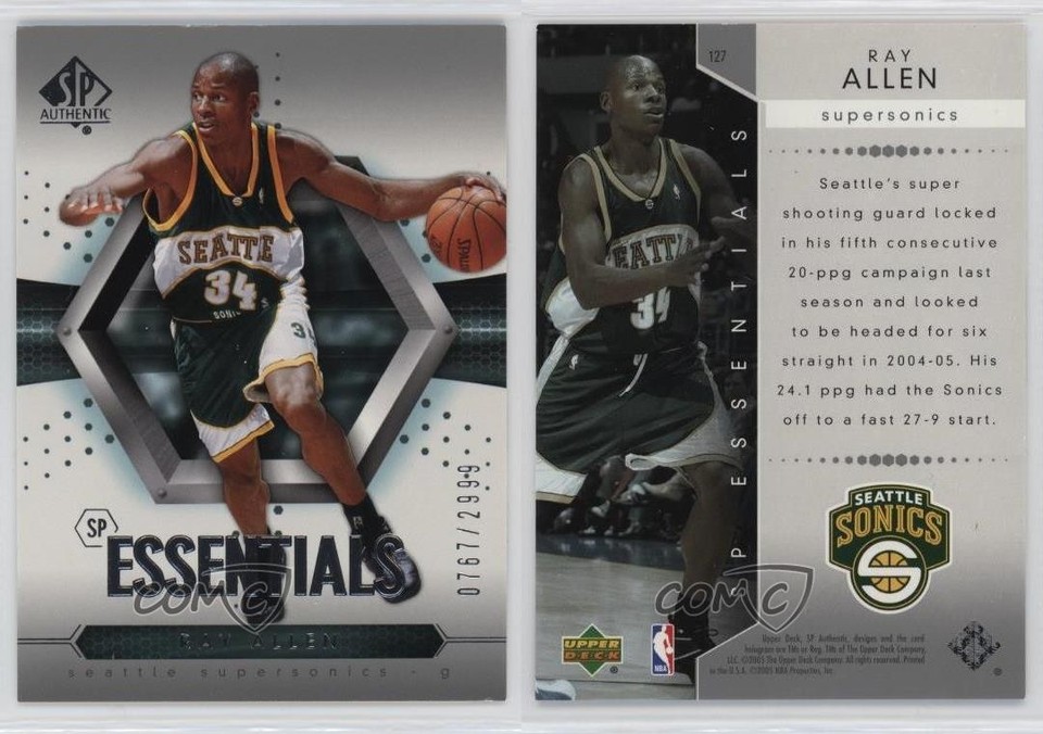 2004-05 SP Authentic SP Essentials /2999 Ray Allen #127 HOF 0a4r | eBay