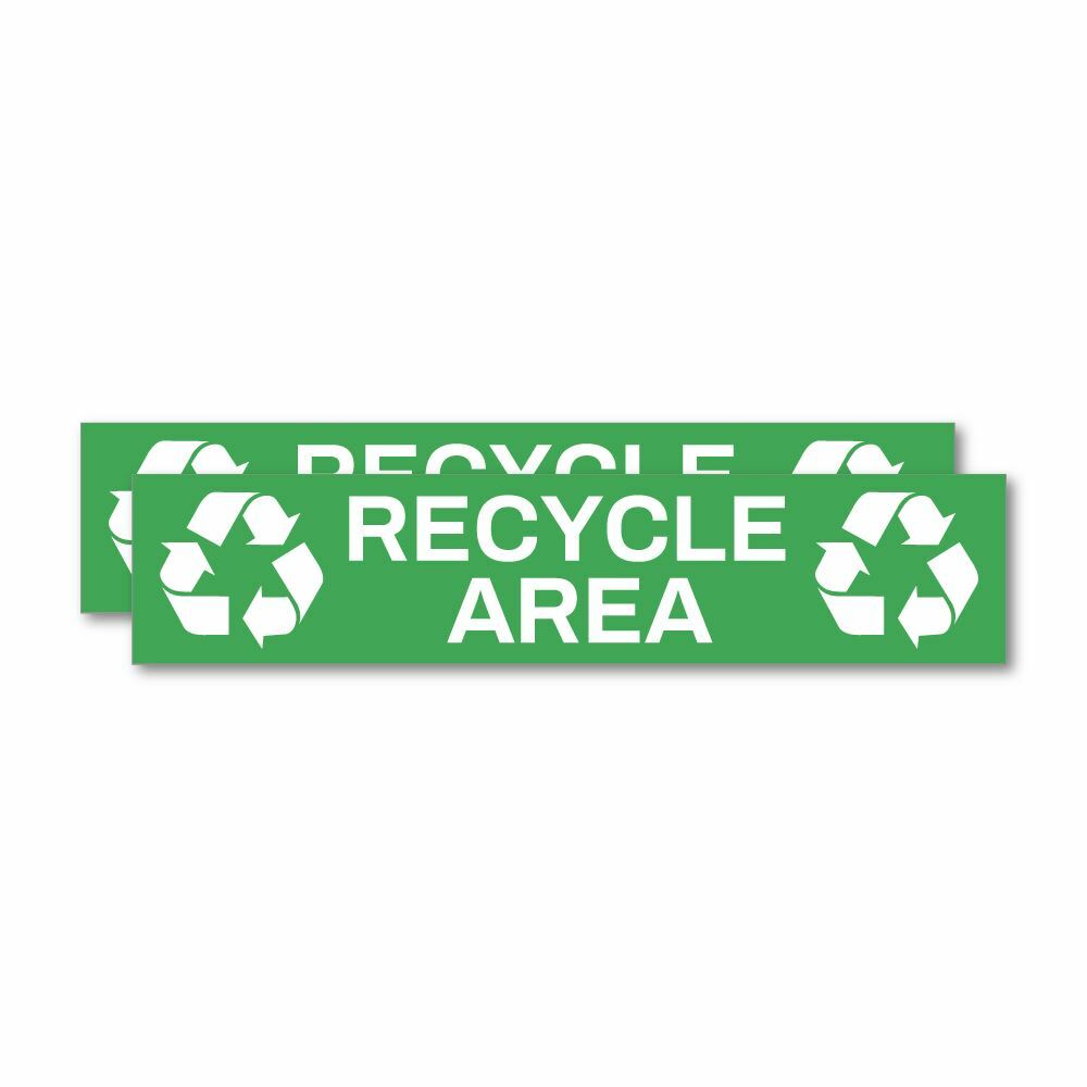 2X Recycle Area Sticker Decal Sign Sticker Label Window Bin | eBay