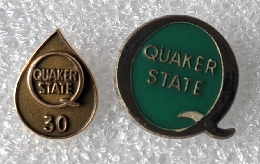 10k Yellow Gold Quaker State 30 Year Service Pin 1.33 Grams & green ...